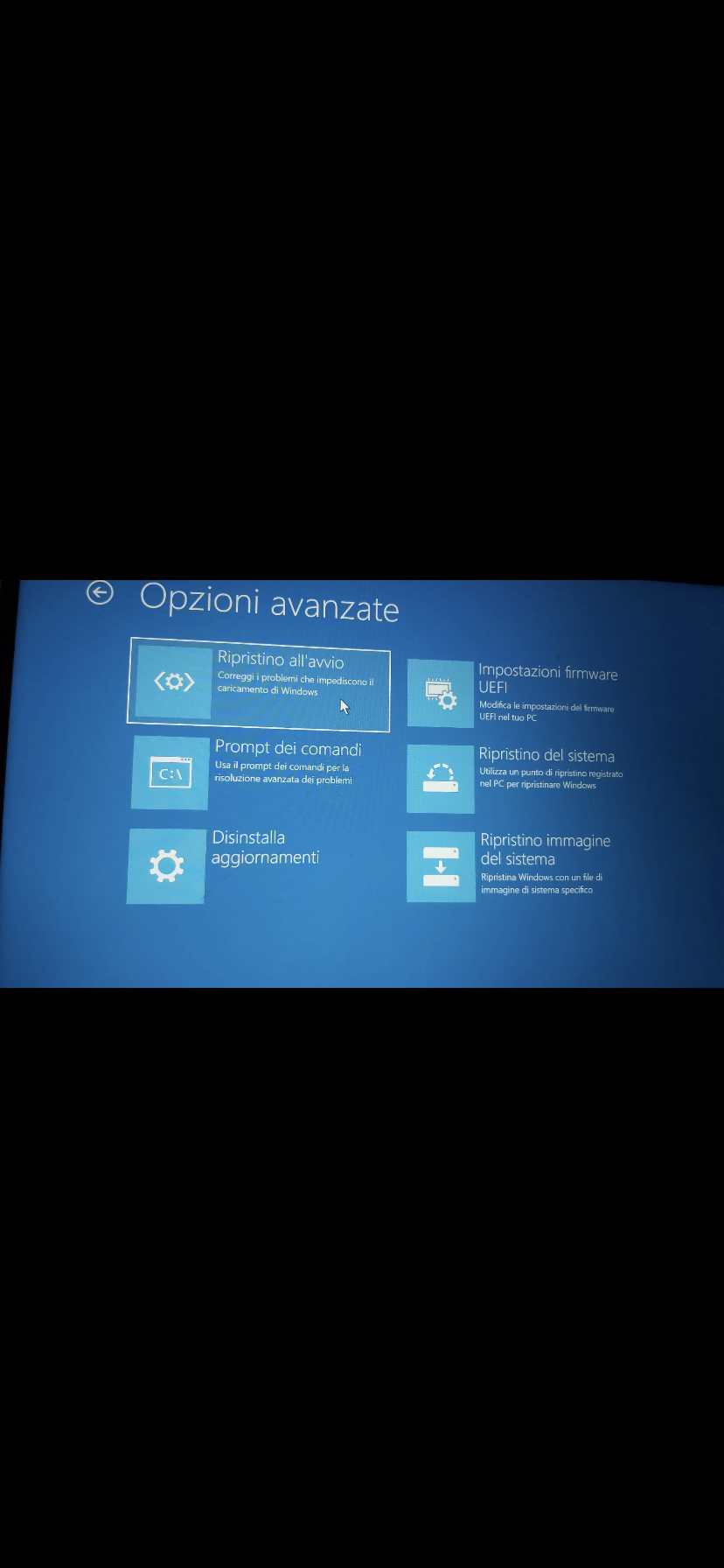 Blue background page, Advanced options - HP Support Community - 8023051