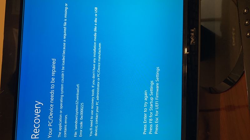 File: \windows\system32\winload.efi Error code: 0xc0000225 - HP Support ... File: \windows\system32\winload.efi Error code: 0xc0000225 - HP Support ...