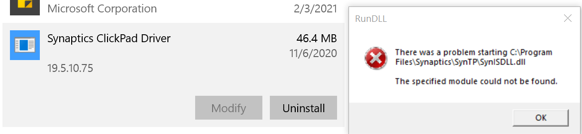 Solved: Synaptics Touchpad Driver Missing - HP Support Community - 8035906