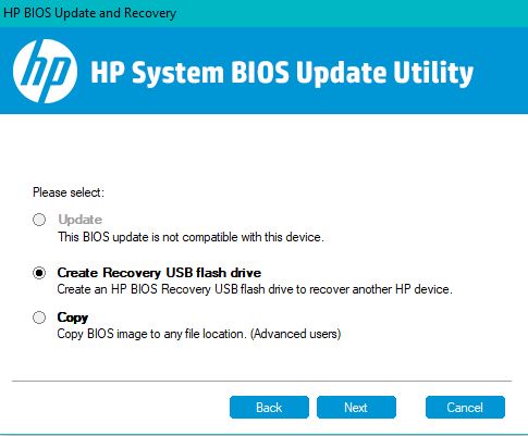 BIOS Update not compatible - HP Support Community - 8050804