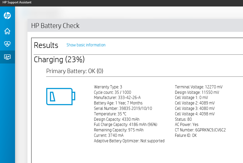 Battery not charging above 79% - HP Support Community - 8066792