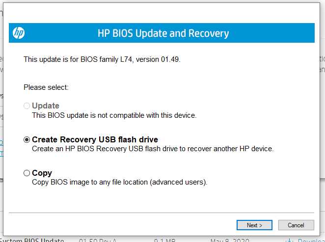 Can't Update BIOS - HP Support Community - 8071647