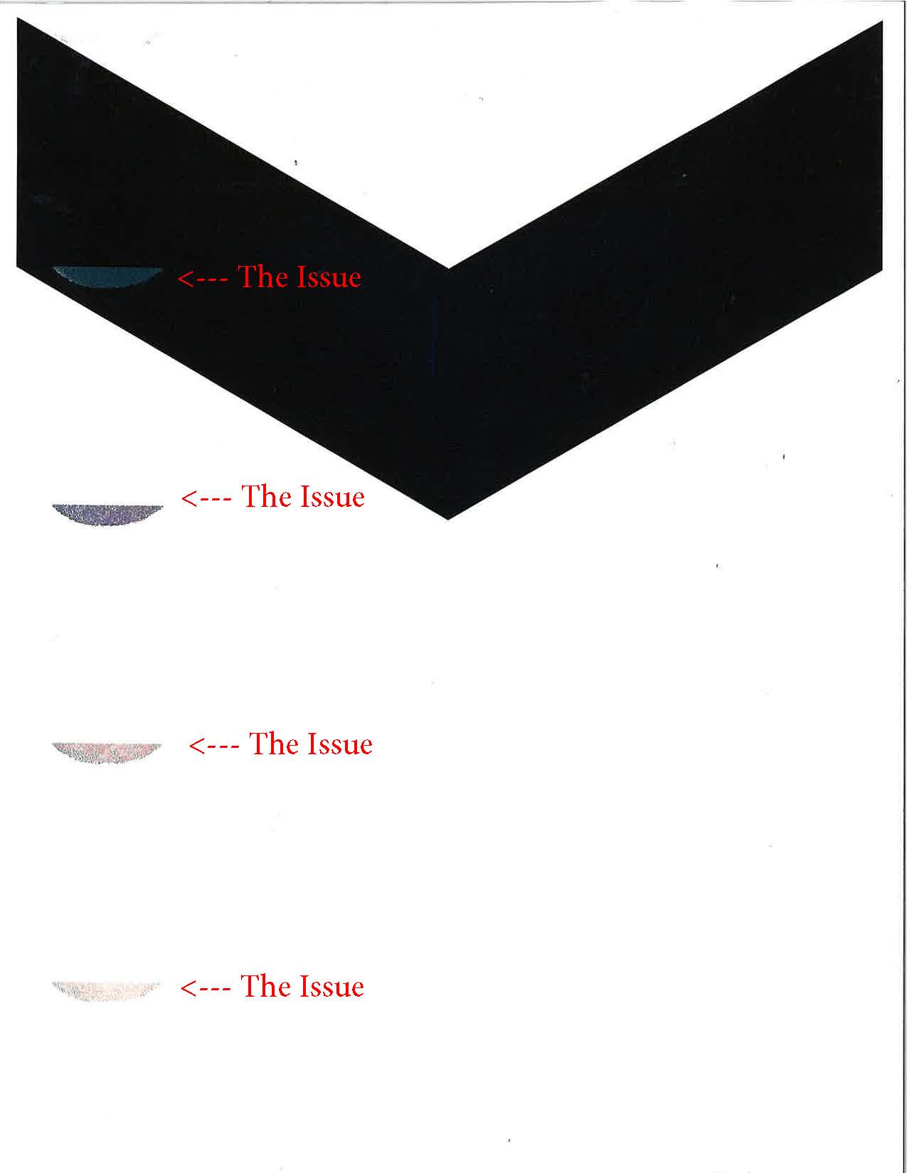 Solved: Printing with smudges in the same location HP M452dn - HP ...