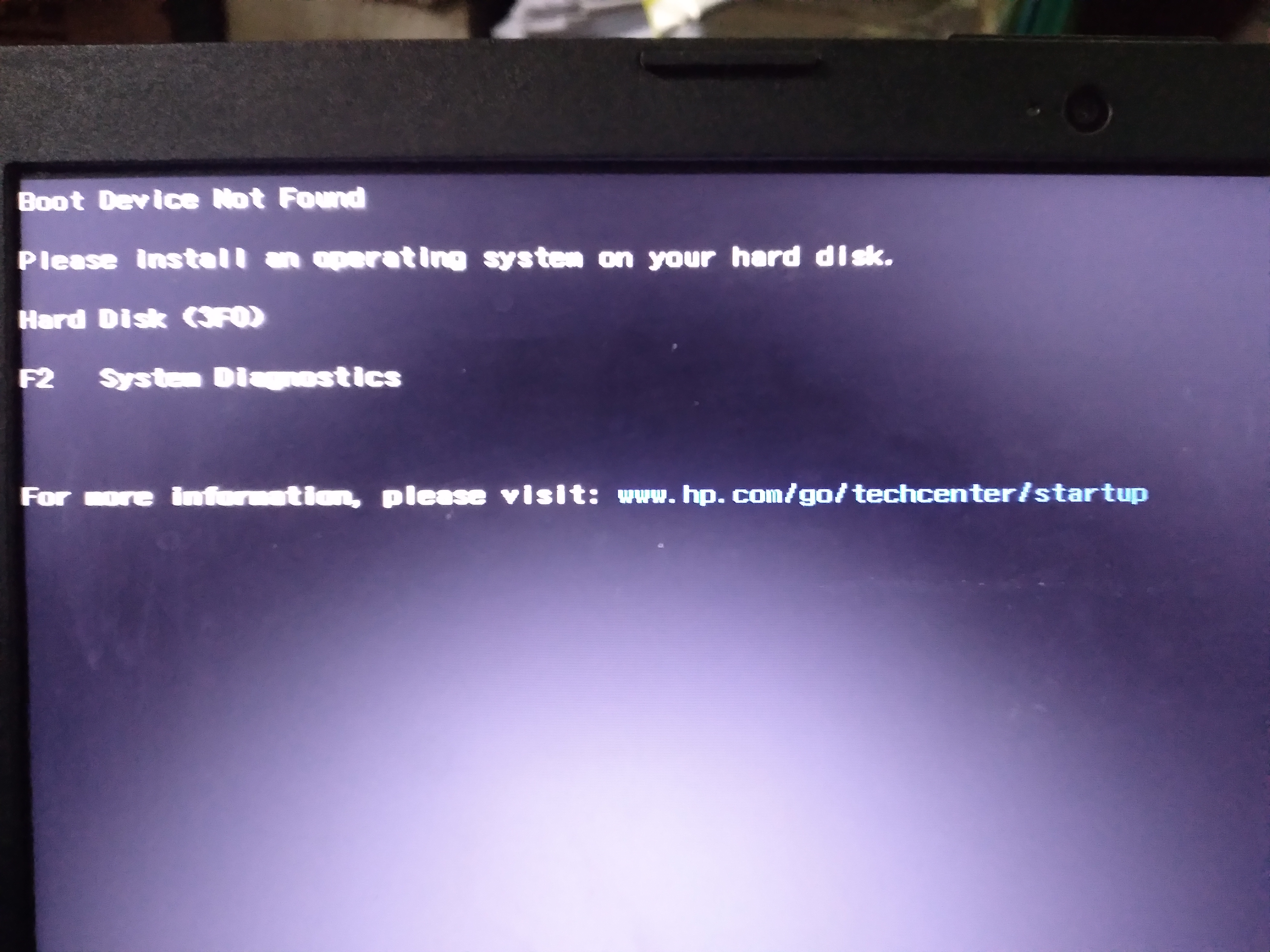 Boot device not found - HP Support Community - 8078411