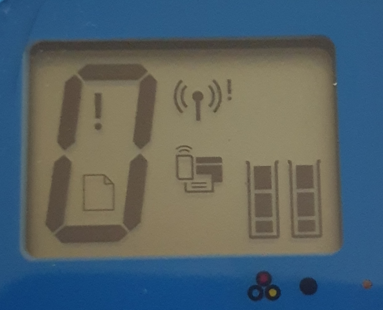 What is this excalamation mark? And I can't connect my print... - HP ...