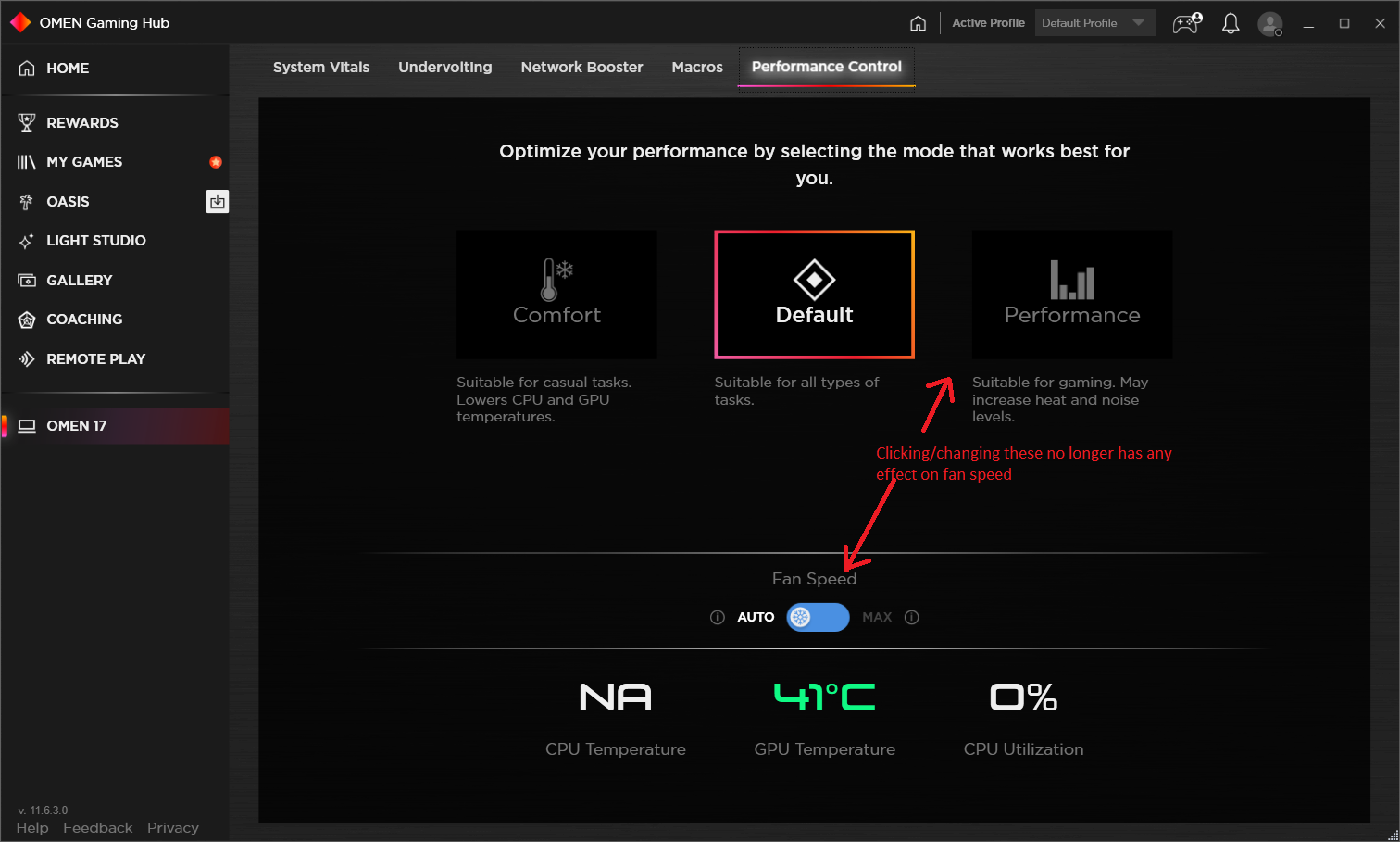 OMEN Gaming Hub reports N/A for some temperatures, performan... - HP ...