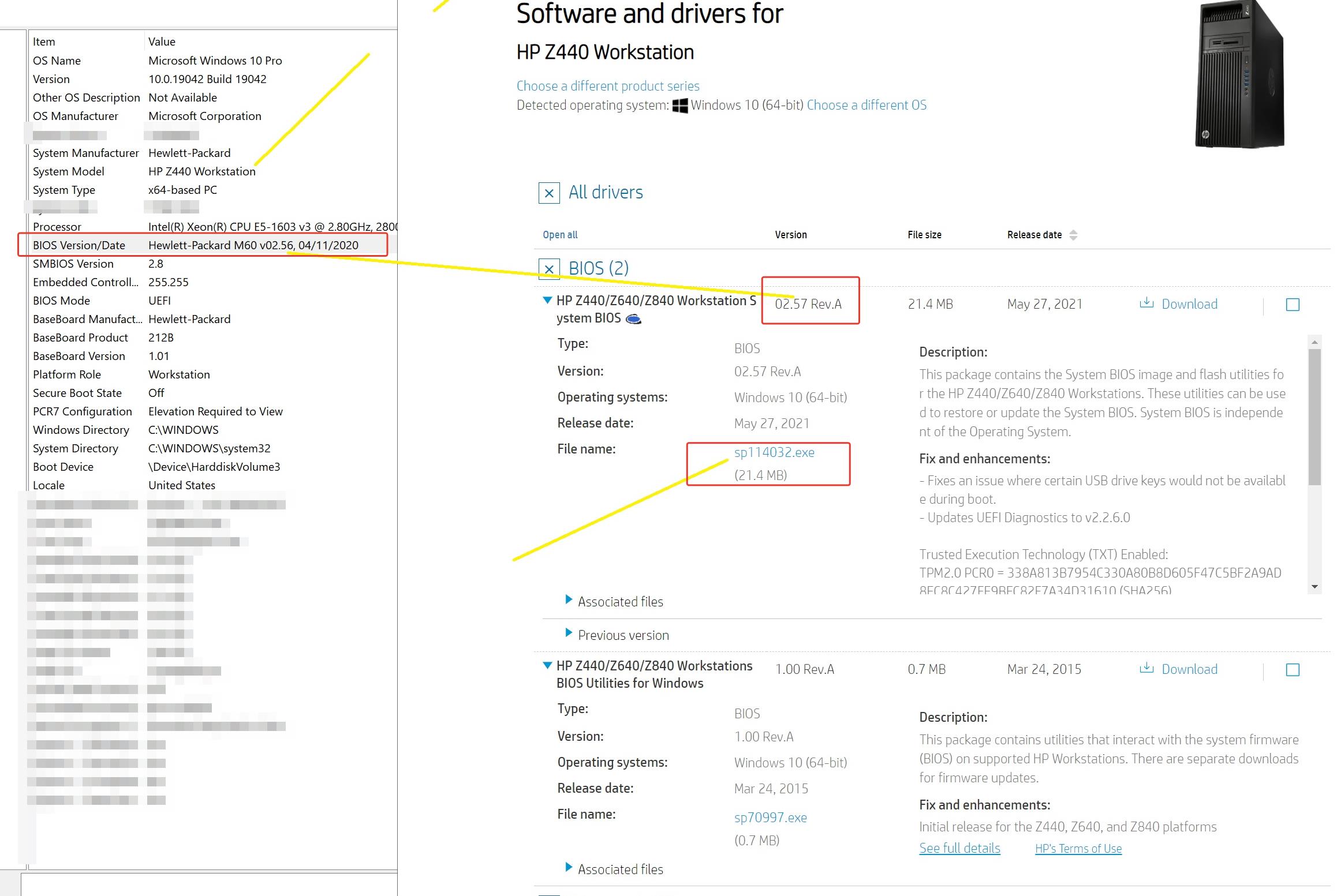 Solved: how to install this BIOS update exe file??? Type: BIOS Versi ...