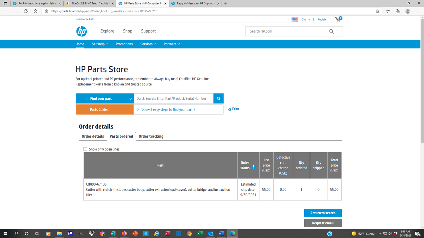 Solved: Printhead jams against left edge of roll paper during setup ...
