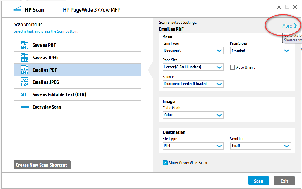 Need to change email client for HP Scan to email. - HP Support ...