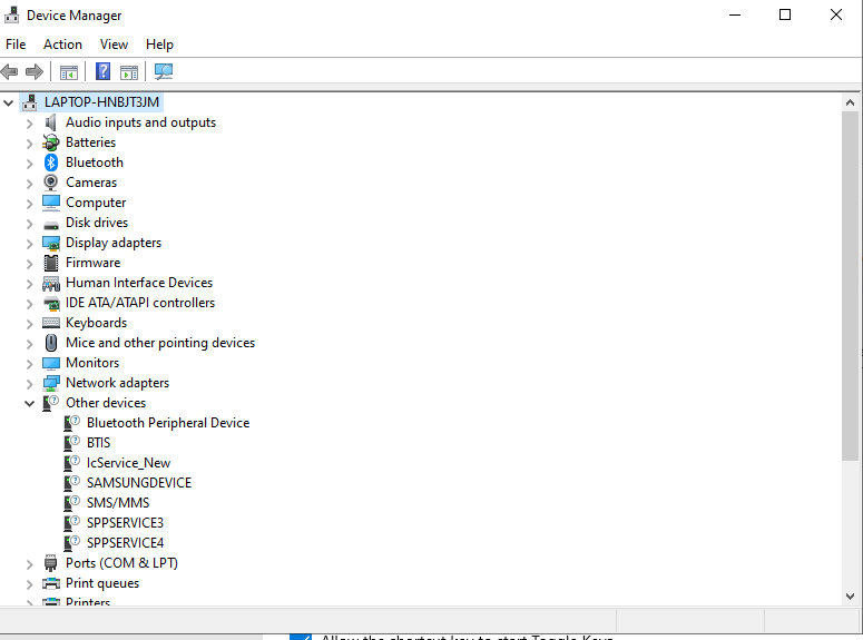 Missing device in device manager and corresponding drivers t... - HP ...