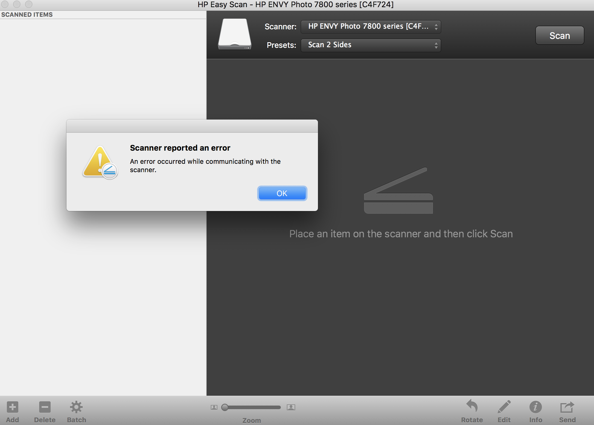 Randomly not able to scan via settings>printer, from printer... - HP ...