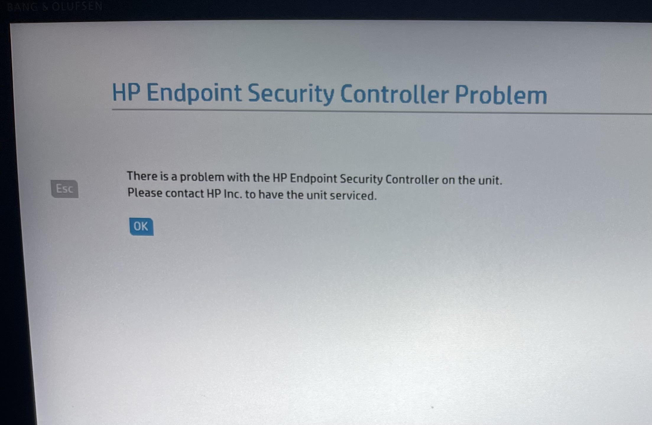 HP Elite X2 1013 G3 Endpoint Security Controller problem - HP Support ...