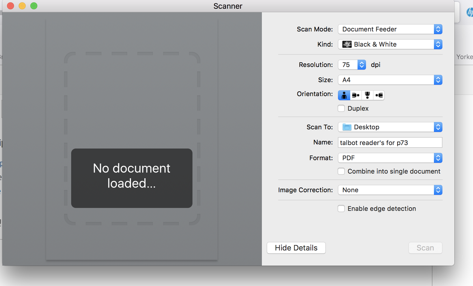 how to change default settings for scanner on a Mac - HP Support ...