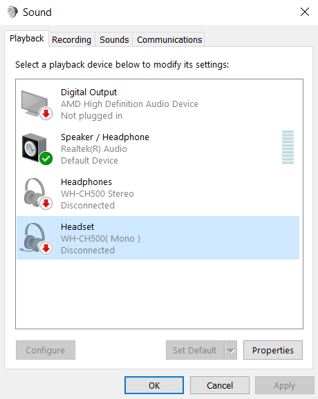 Bluetooth Wireless Headphone device is disconnected in sound... - HP ...