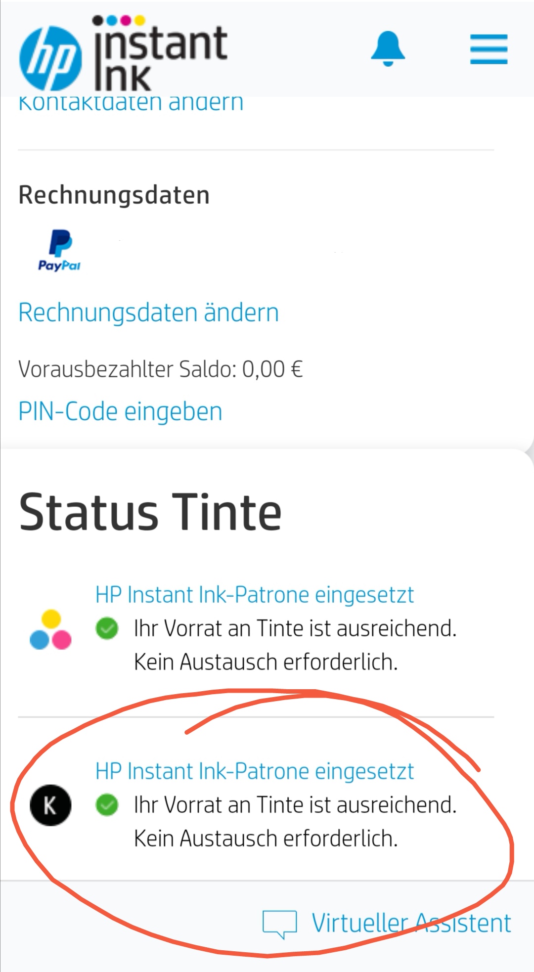 Solved: Instant Ink - Black cartridge empty but new cartridge won't ...