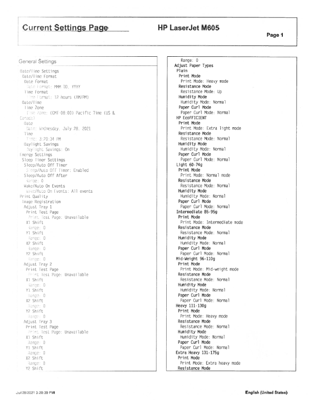 Light print on left side of page - HP Support Community - 8123739
