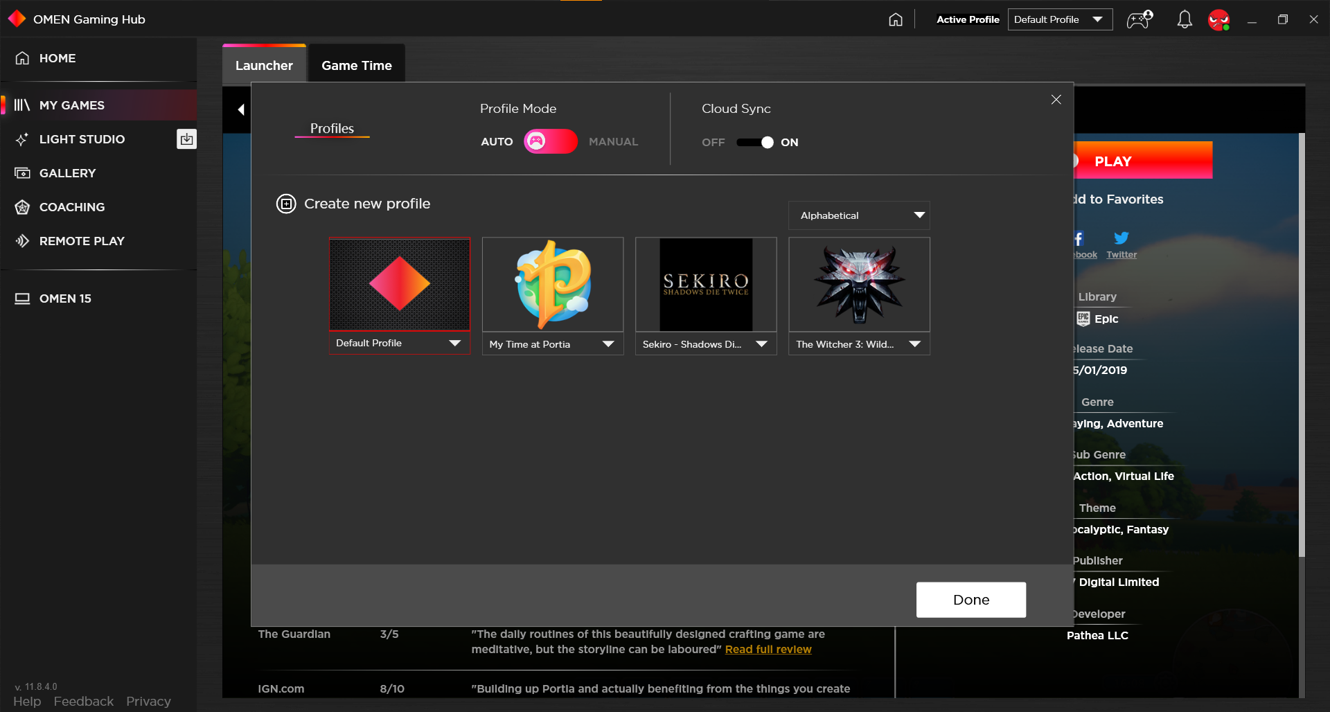 Omen Gaming Hub Profile - HP Support Community - 8132505