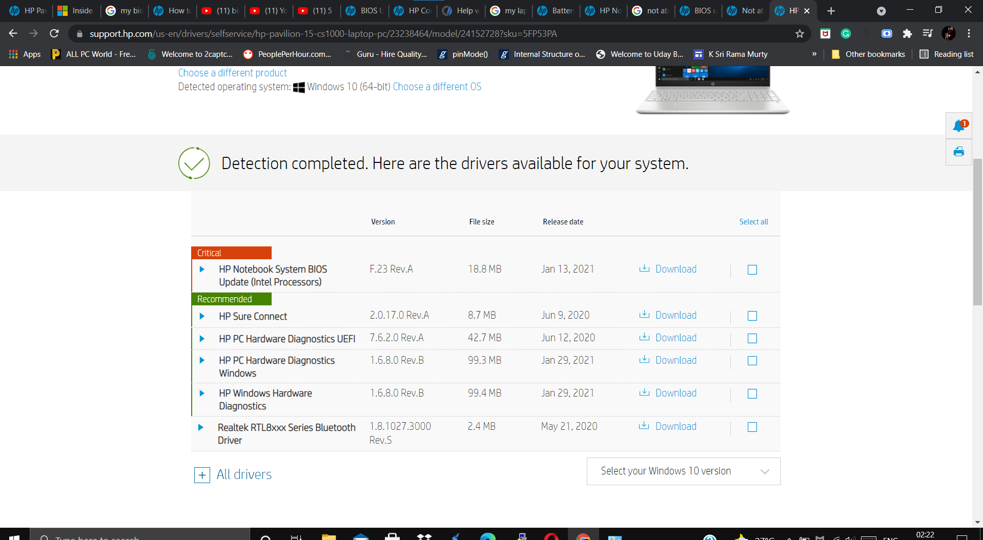 Not able to update from Insyde F.23 to F.23.RevA latest vers... - HP ...