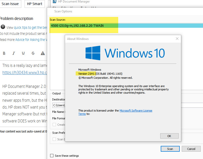 HP Document Manager 2.0 for Windows 10 - HP Support Community - 8144953