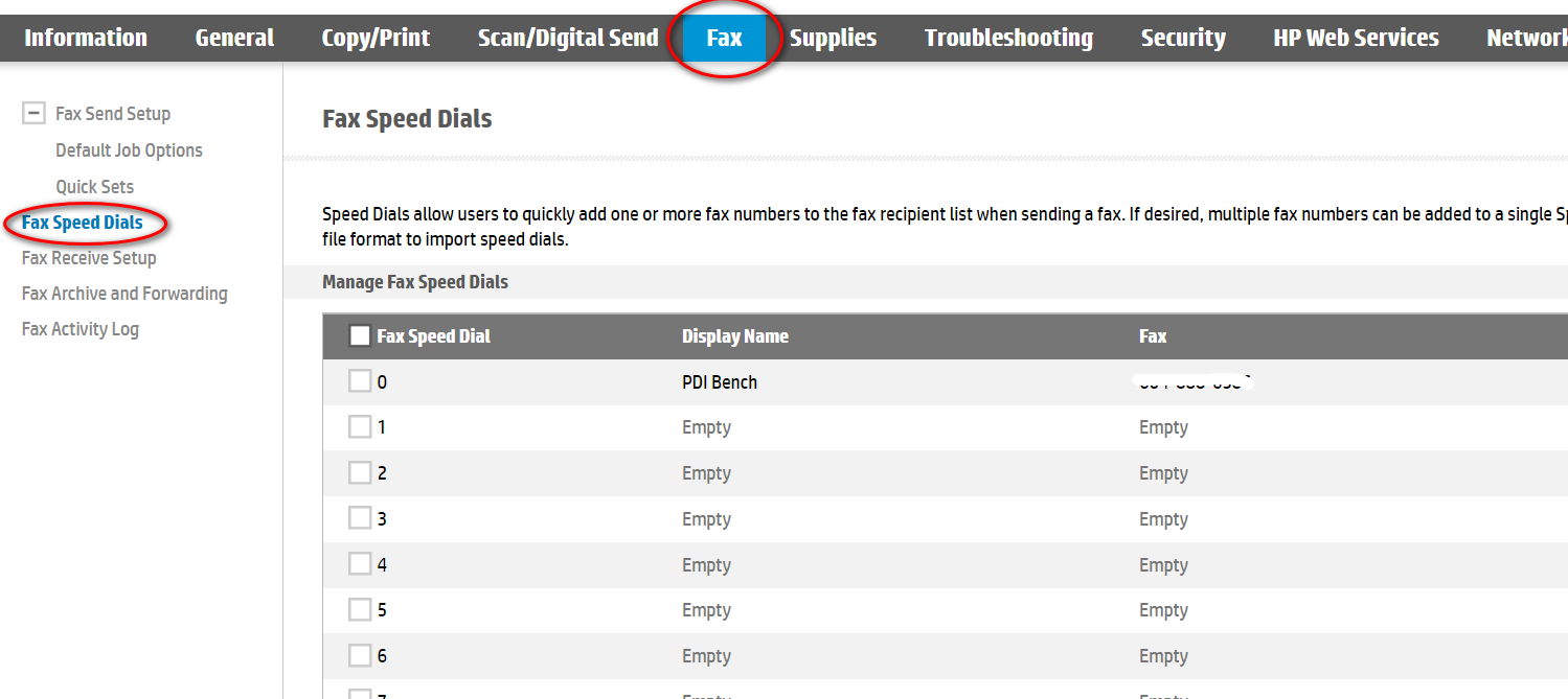 I have a HP LJ mfp E82550. I need to remove a fax number tha... - HP ...