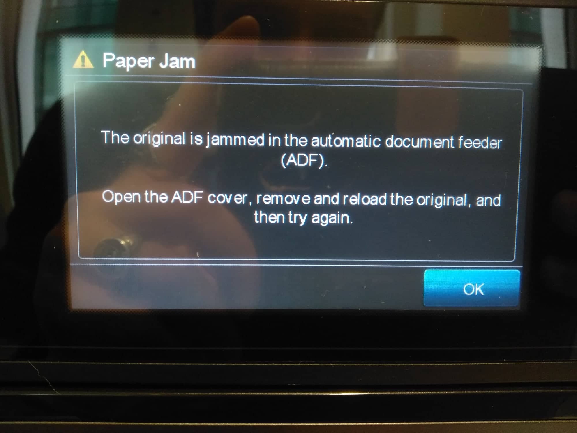 Paper jam on HP Officejet Pro 8600 Plus while 2-sided Scan - HP Support ...