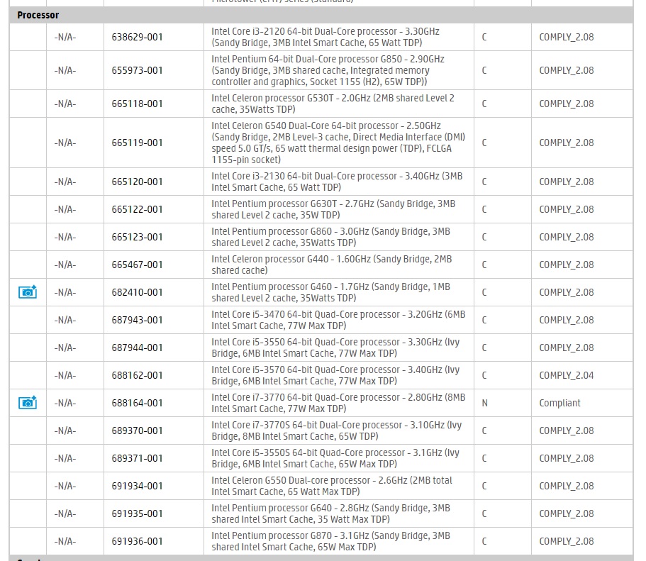 CPU upgrade - HP Support Community - 8158650