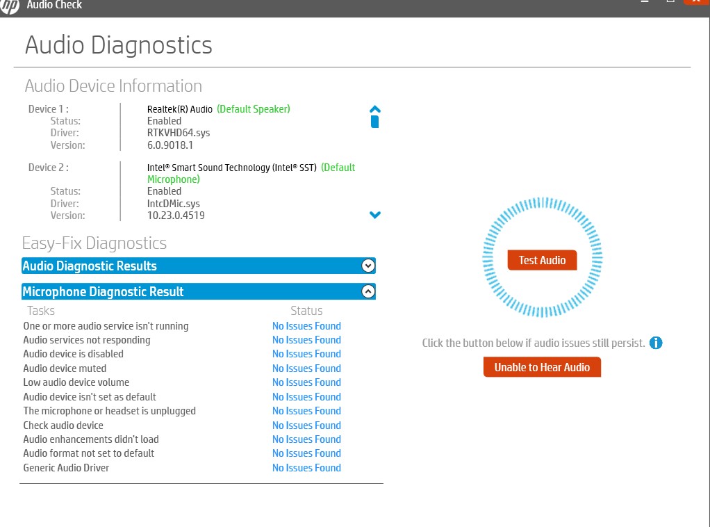 Built-in Microphone is not working - HP Support Community - 8161598