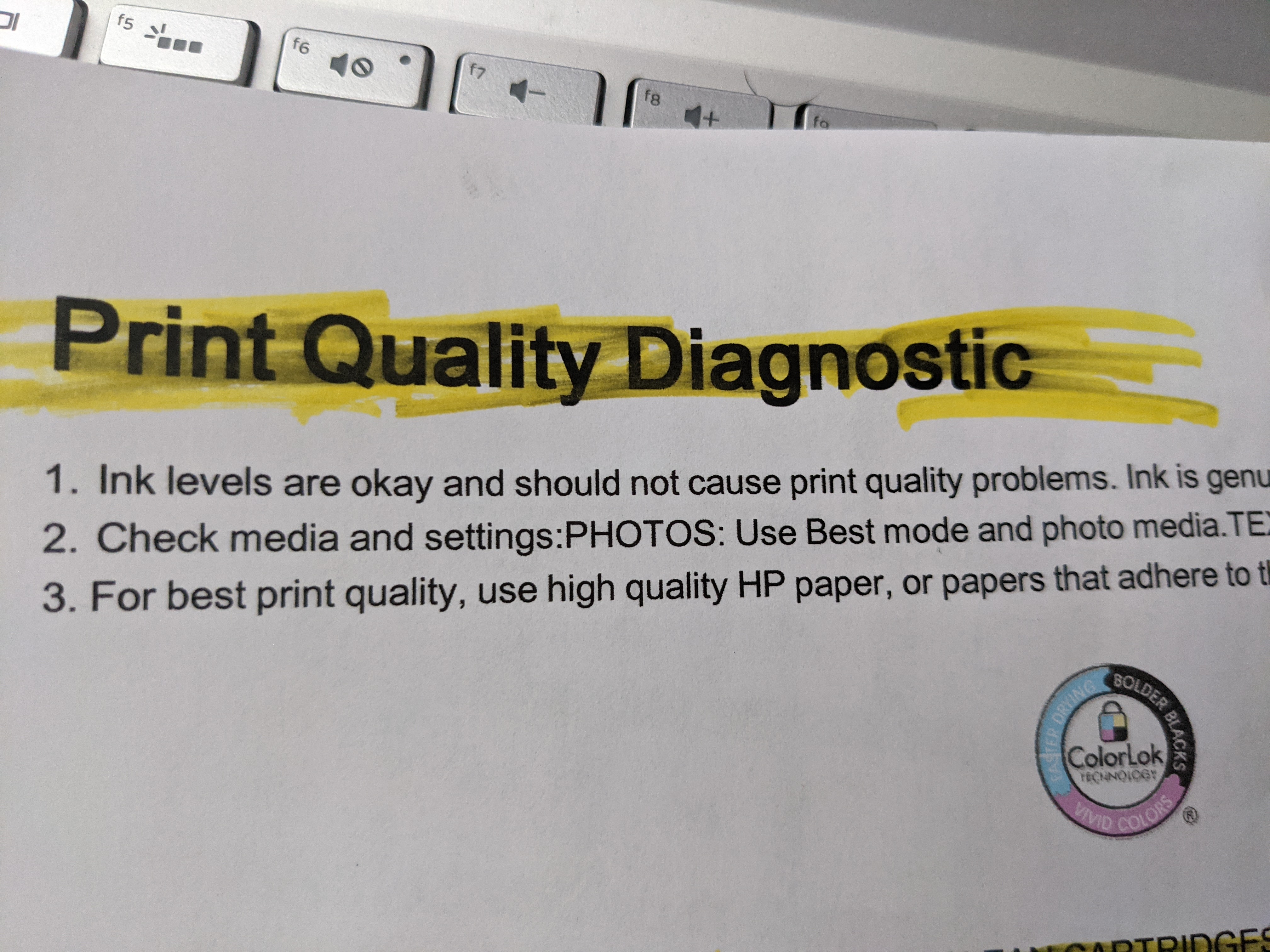 When use a highlighter ink smears - HP Support Community - 8162163