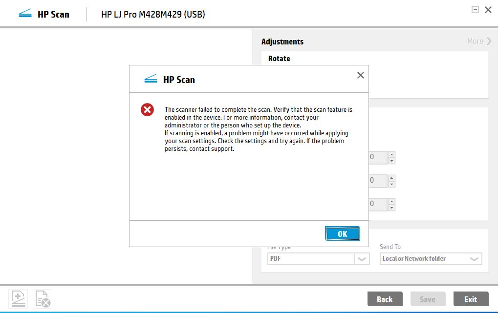 LaserJet Pro M428dw problem with scan from usb - HP Support Community ...