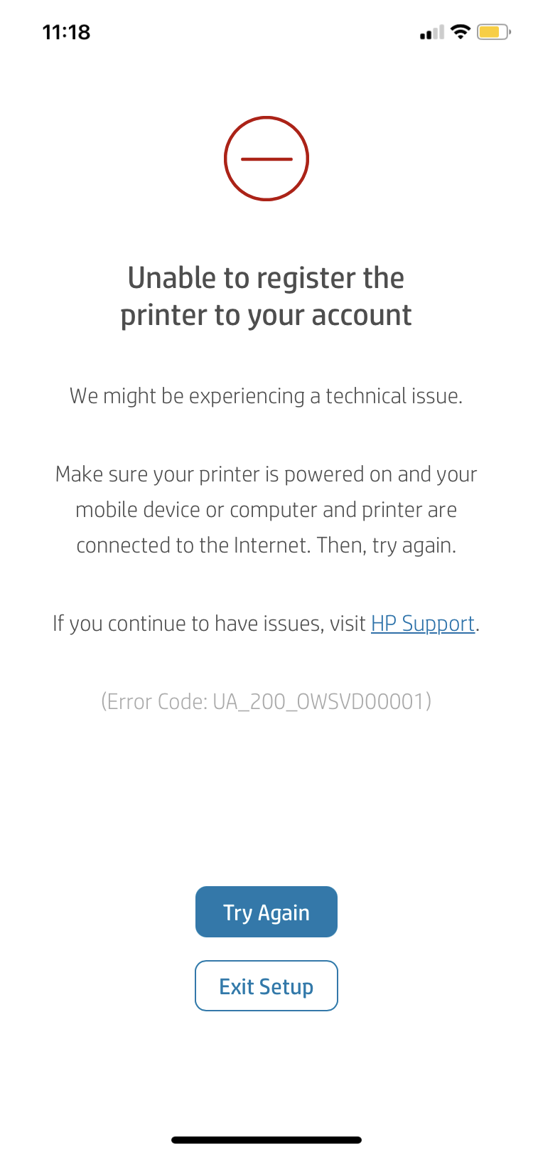 Unable to register the printer to my account! - HP Support Community ...