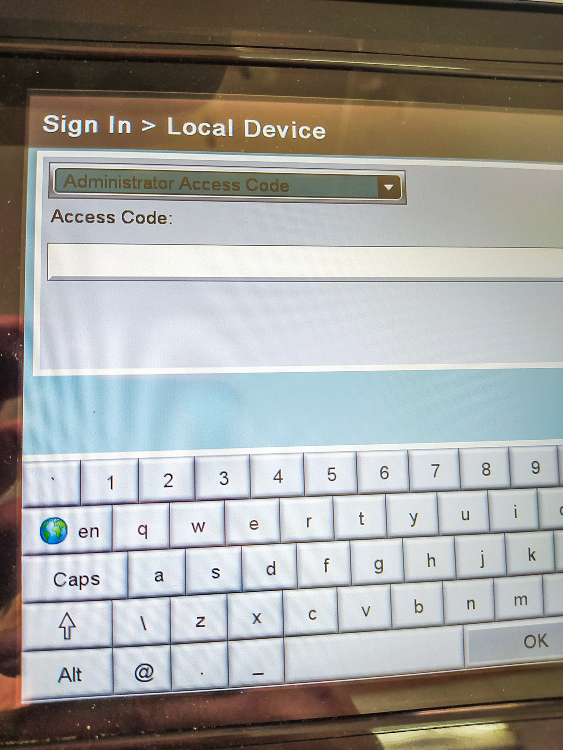 please administrator access code sign in hp m527 - HP Support Community ...