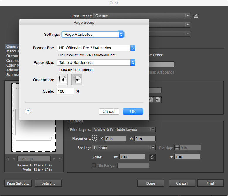 tabloid borderless printing enlarges images - HP Support Community ...