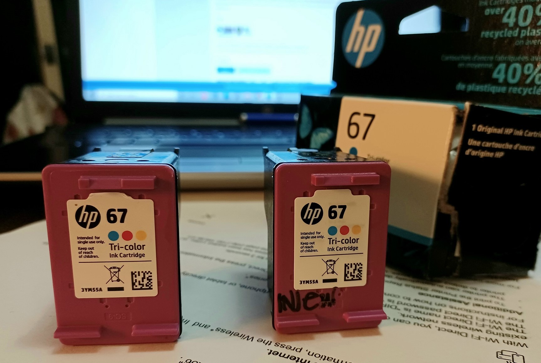 Ink cartridge error - Only one set of InstaInk cartridges c... - HP ...
