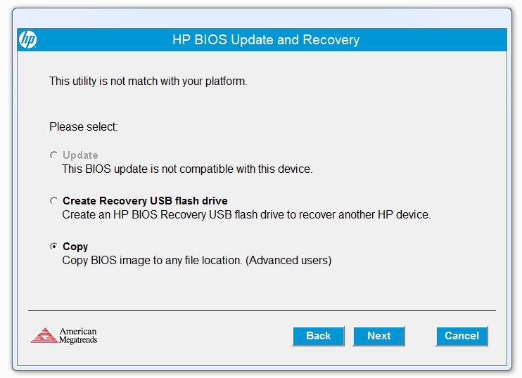 BIOS Recovery - HP Support Community - 8199921