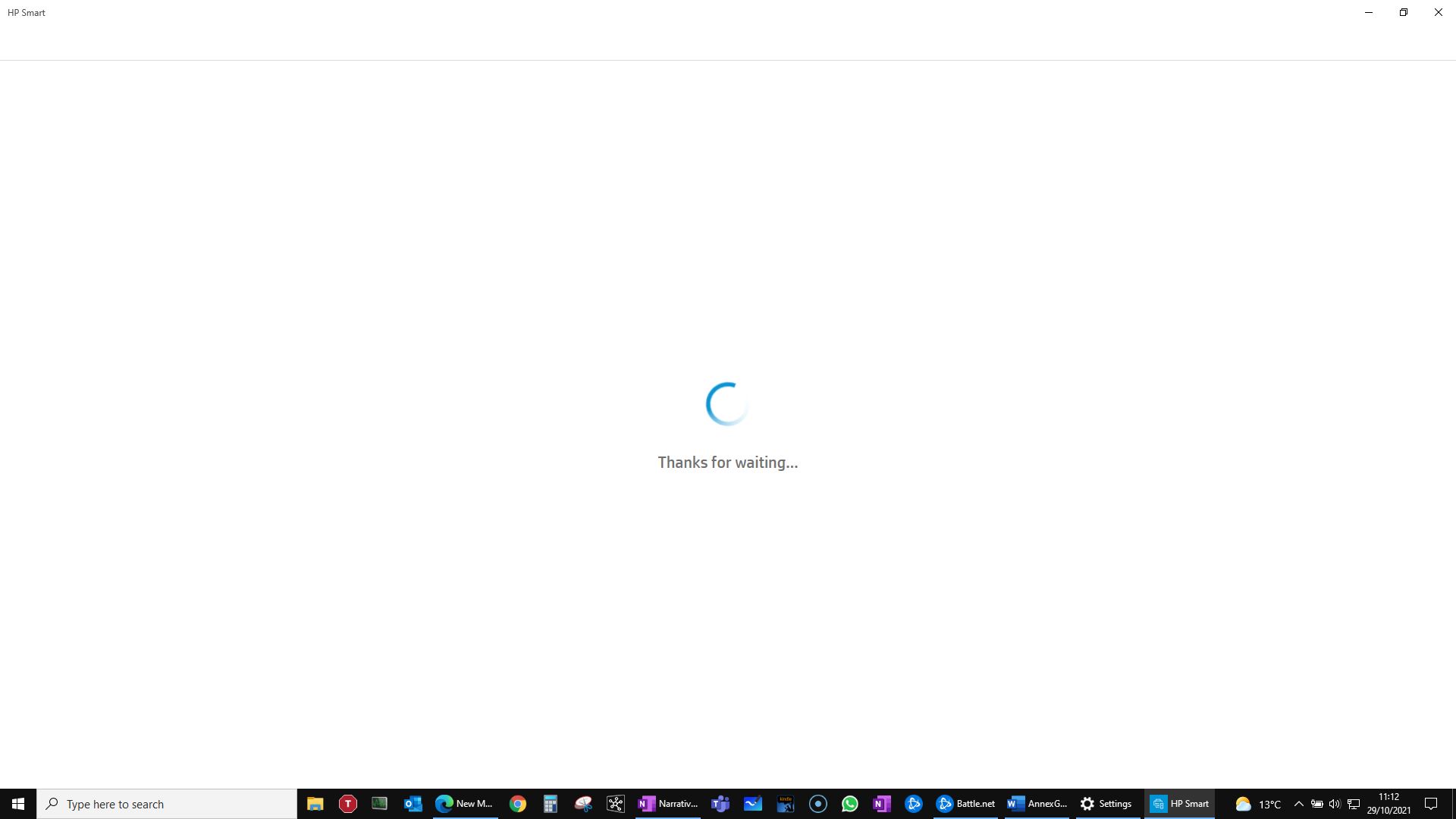 HP Smart stuck on 'waiting screen when trying to login - HP Support ...