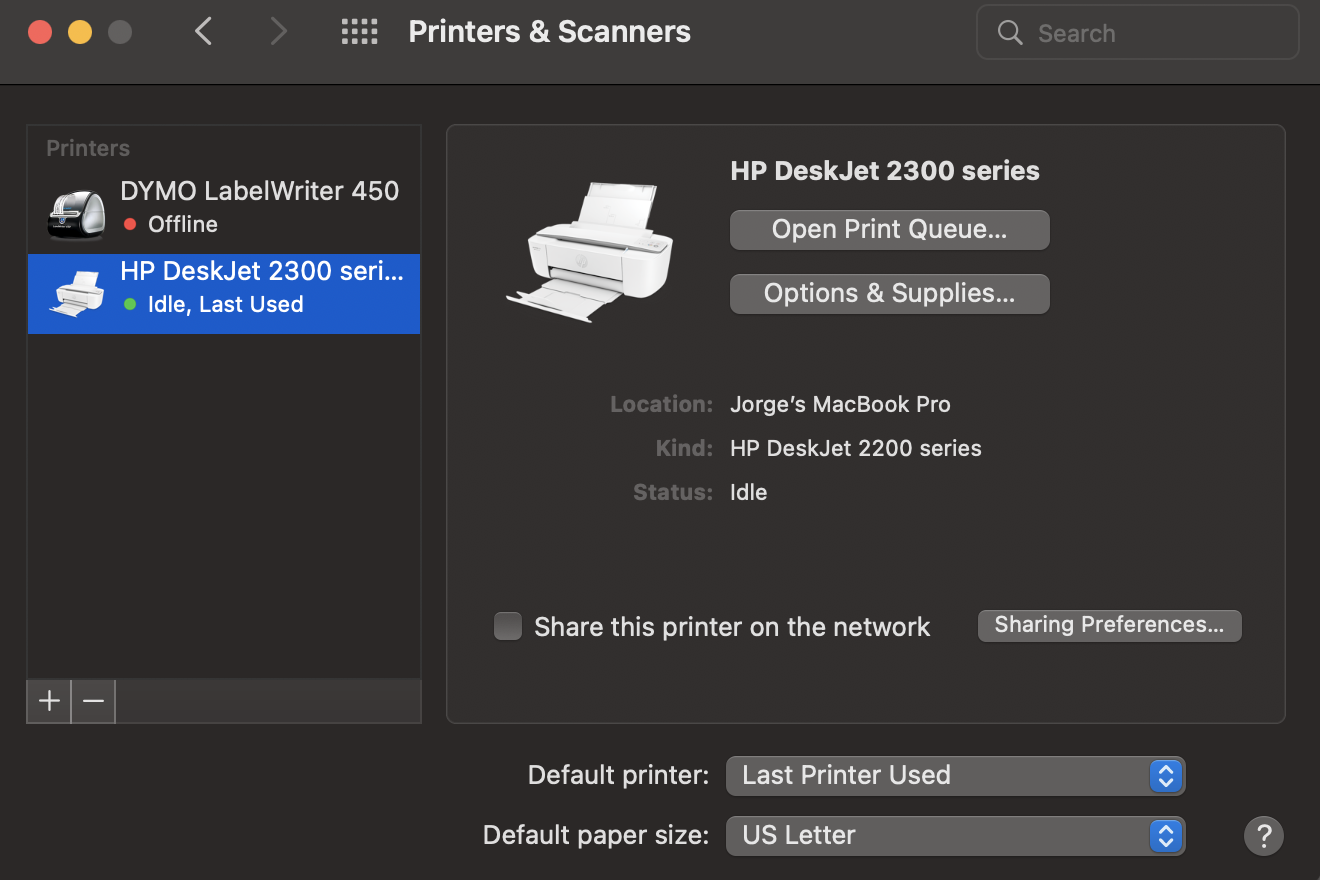 Can't install HP Deskjet Ink Advantage 2374 MacOs Monterey 1... - HP ...