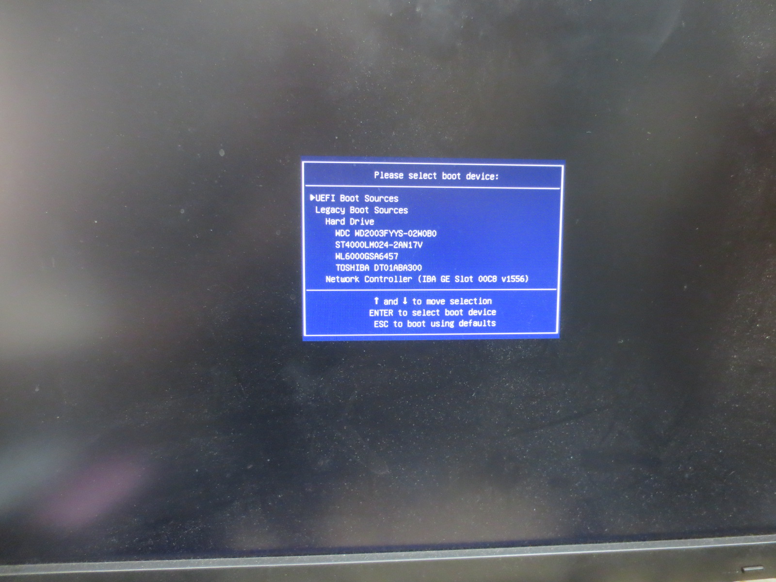 Legacy Boot Selections - Incomplete - HP Support Community - 8205059
