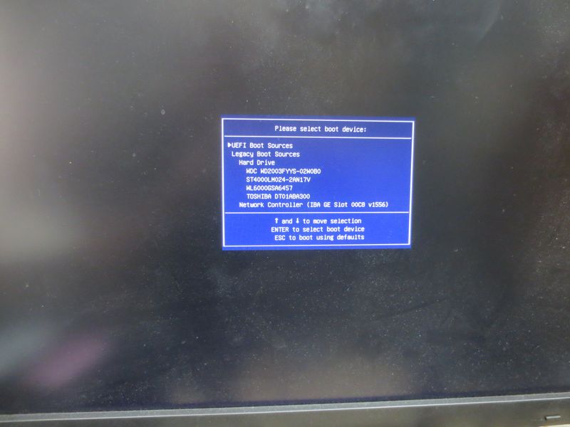 Legacy Boot Selections - Incomplete - HP Support Community - 8205059
