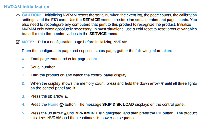 Resetting Menu on HP Color Laser Jet CP4025 - HP Support Community ...