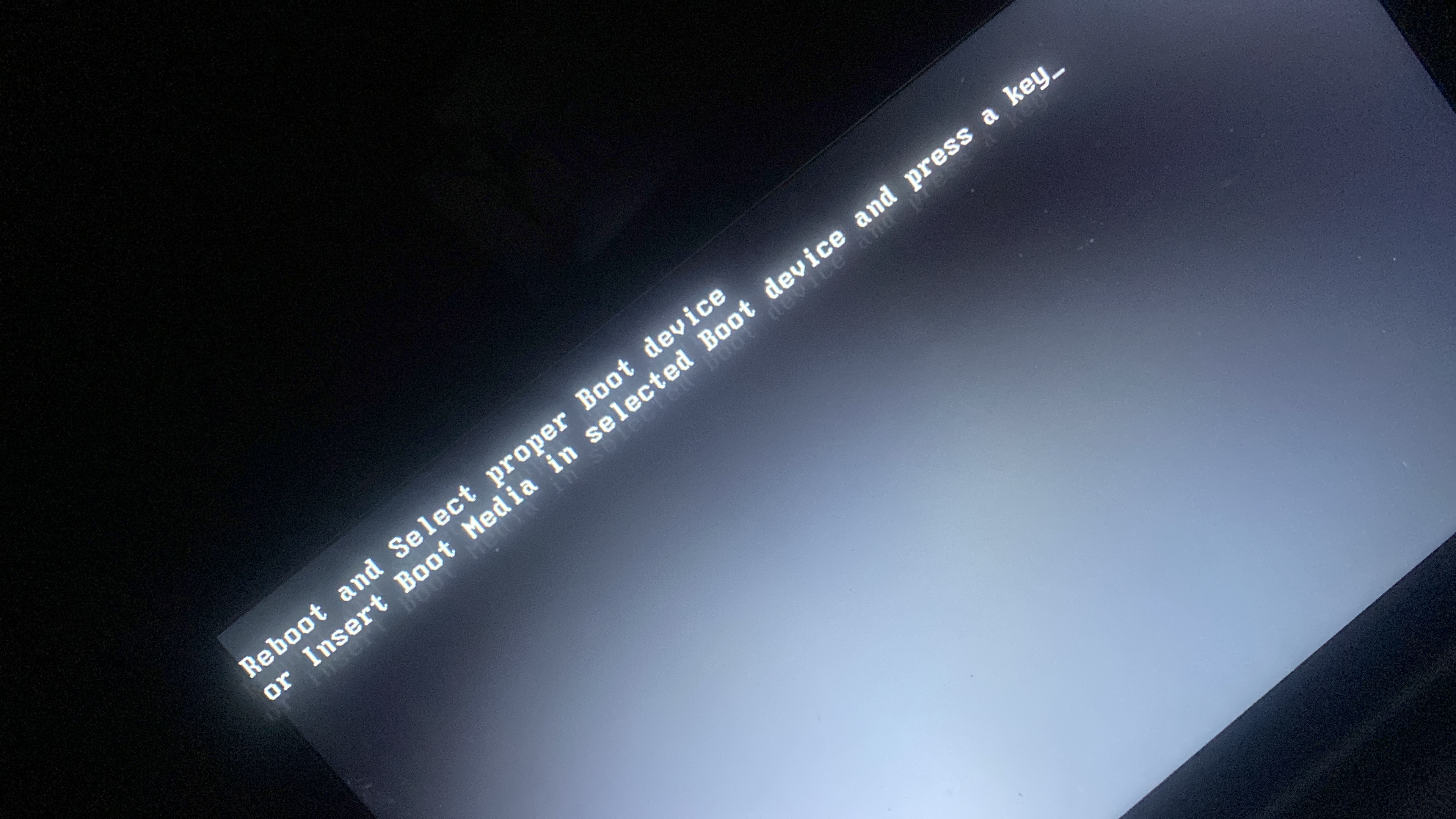 “Boot device not found” - HP Support Community - 8219618