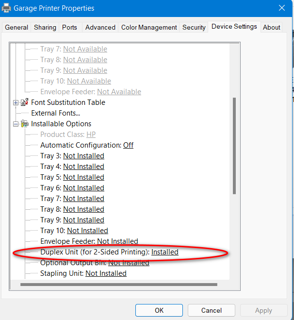 automatic two-sided printing - HP Support Community - 8219615