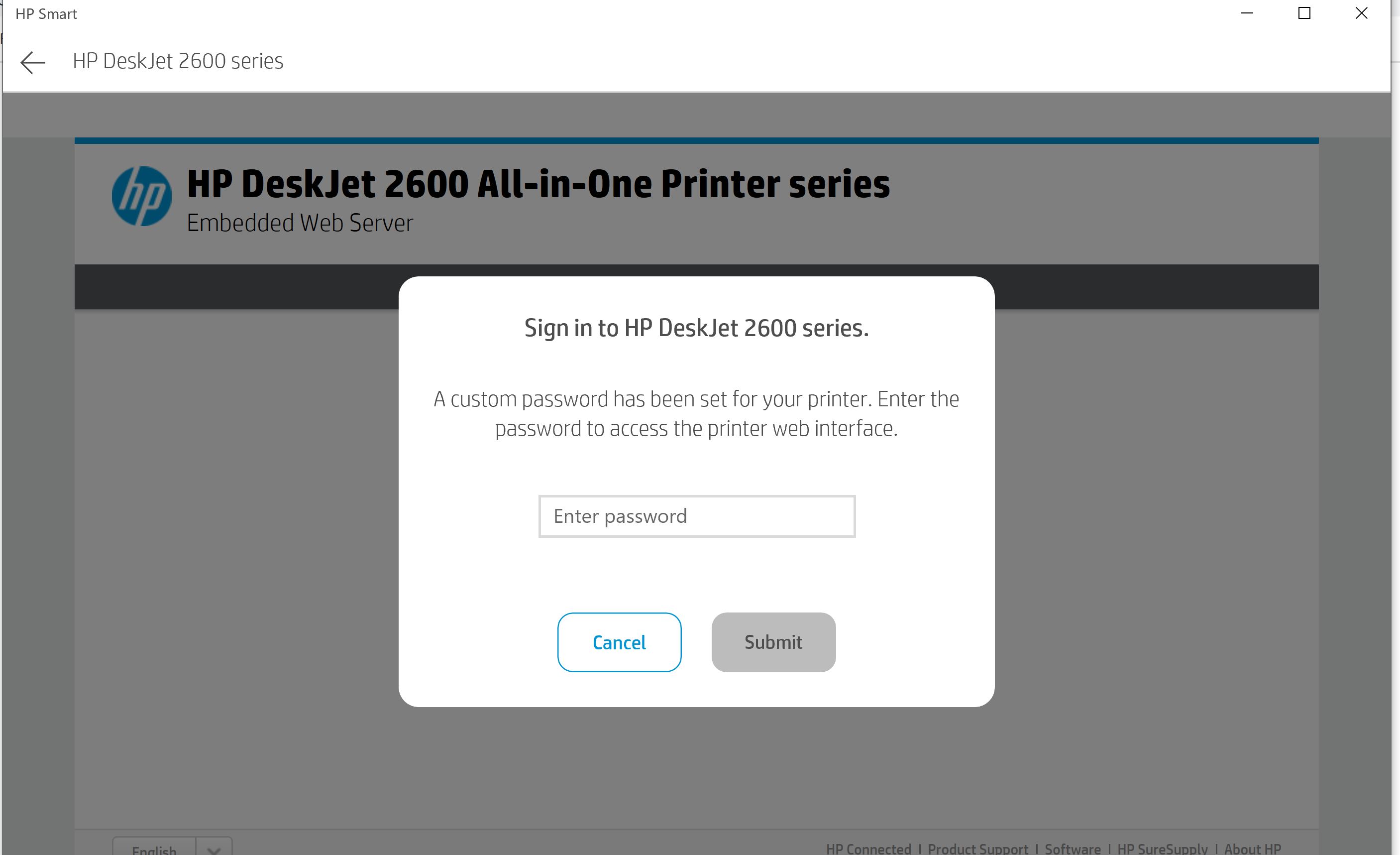 Forgot printer password - HP Support Community - 8215965