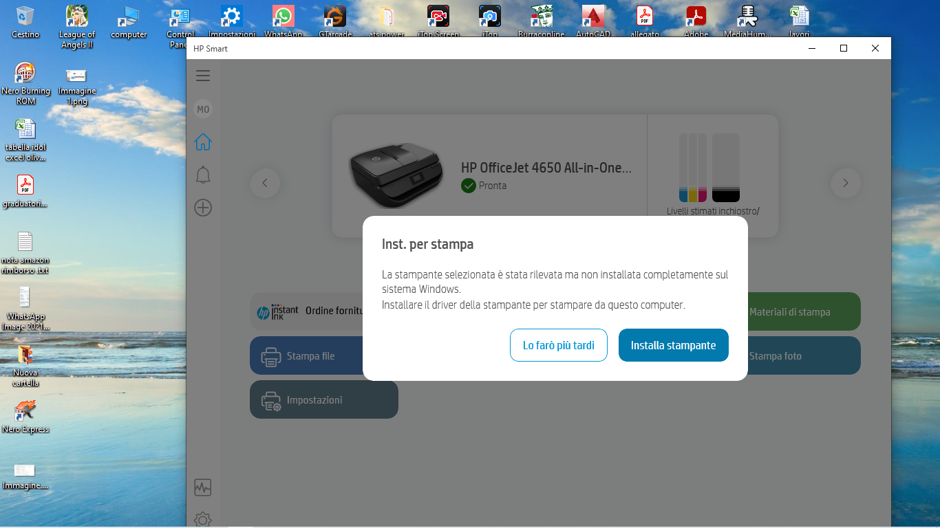 Solved: hp officejet 4650 series driver non disponibili - HP Support ...