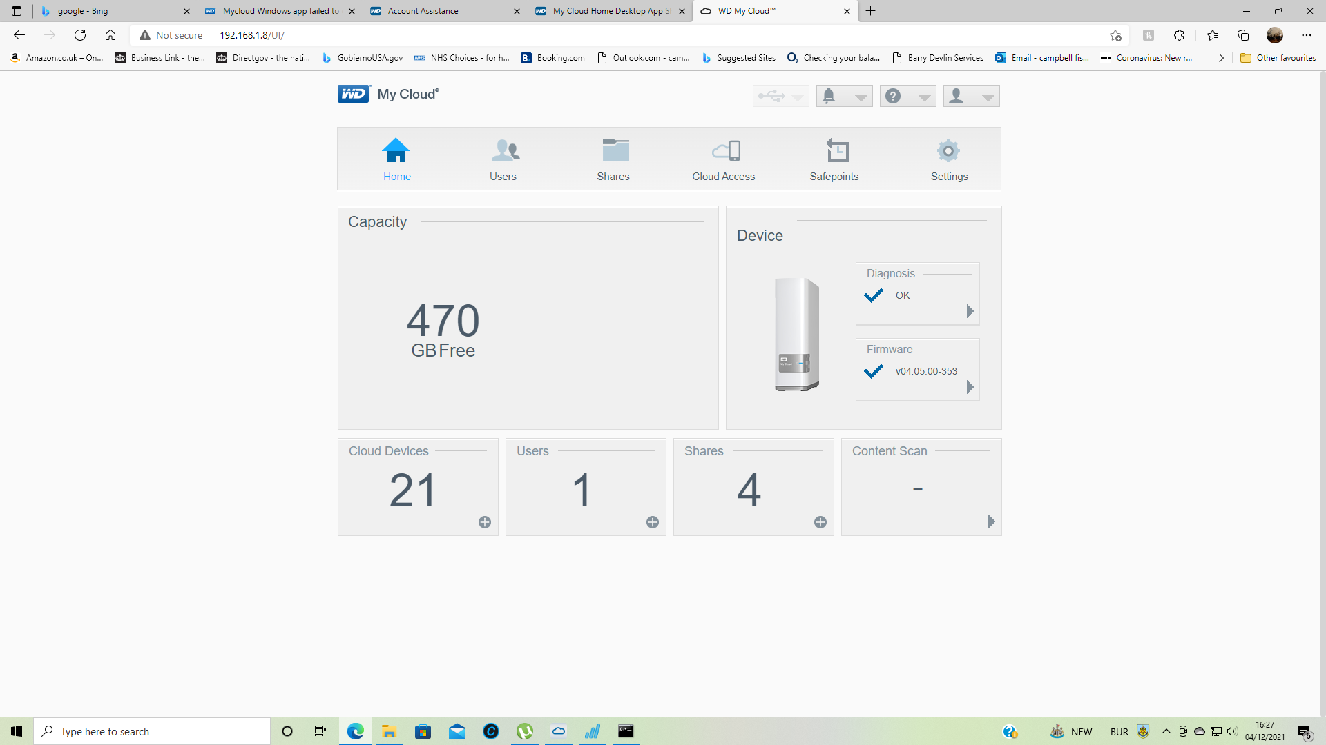 WD MYCLOUD - HP Support Community - 8234038