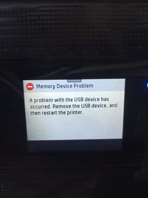Memory device problem HP Officejet - HP Support Community - 8242591
