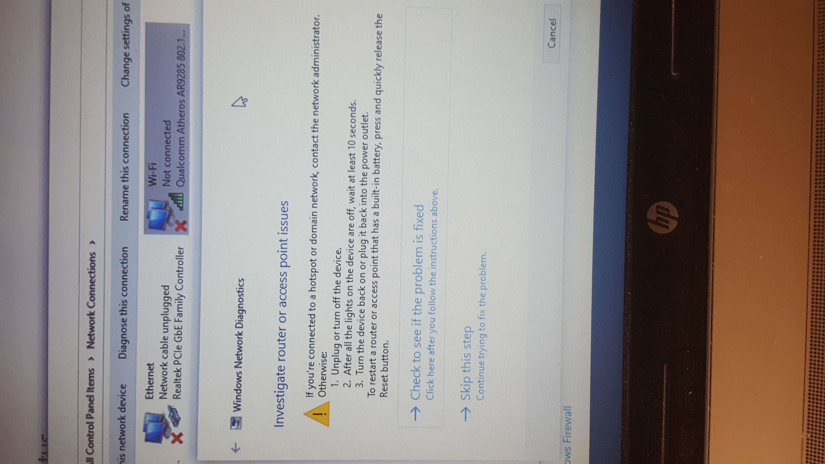 Can not connect to this network (win 10) - HP Support Community - 8243714