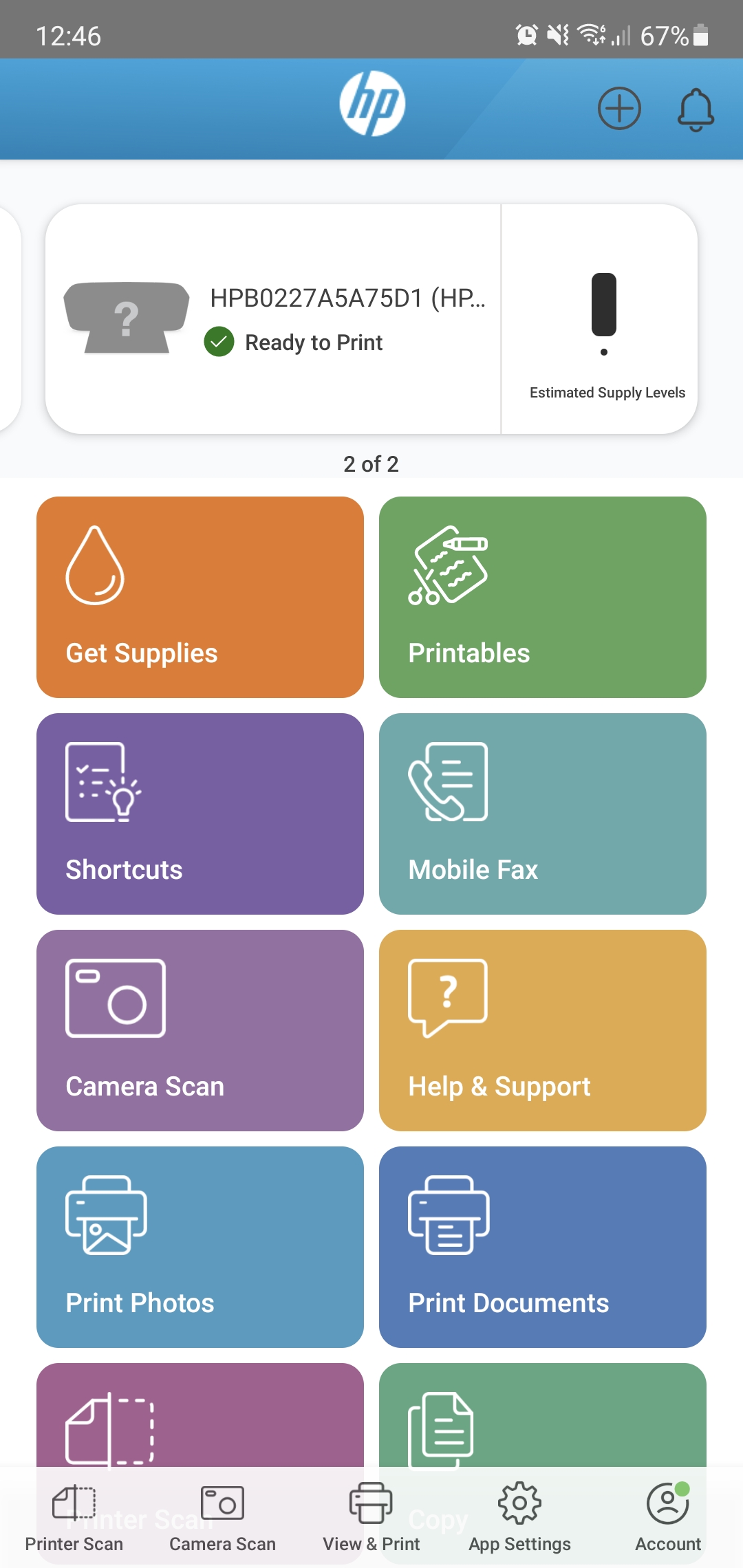No printer icon - HP Support Community - 8247275