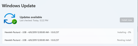 Windows 11 update continuously shows HP USB driver installat... - HP ...