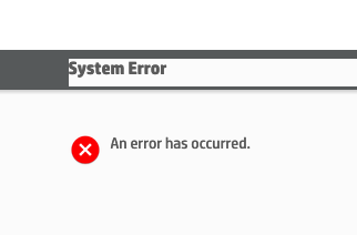 System error embedded web server - HP Support Community - 8257605