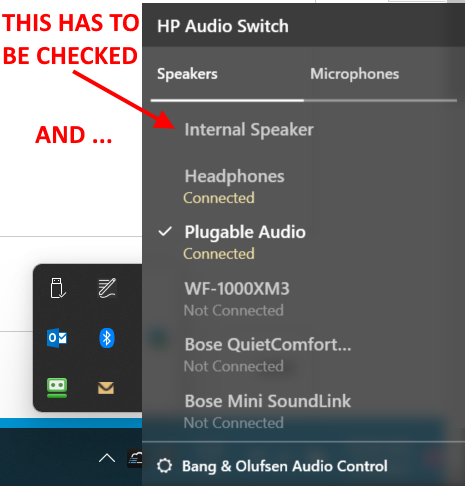 No sound from laptop speakers BUT external speakers work - HP Support ...